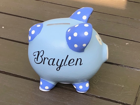 Girls Piggy Bank Personalized Piggy Bank for Baby Boy with | Etsy