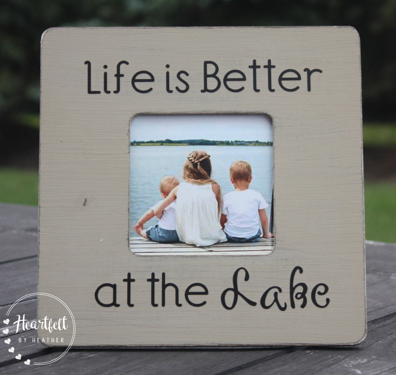 Custom Life is Better at the Lake Rustic Picture Frame New | Etsy