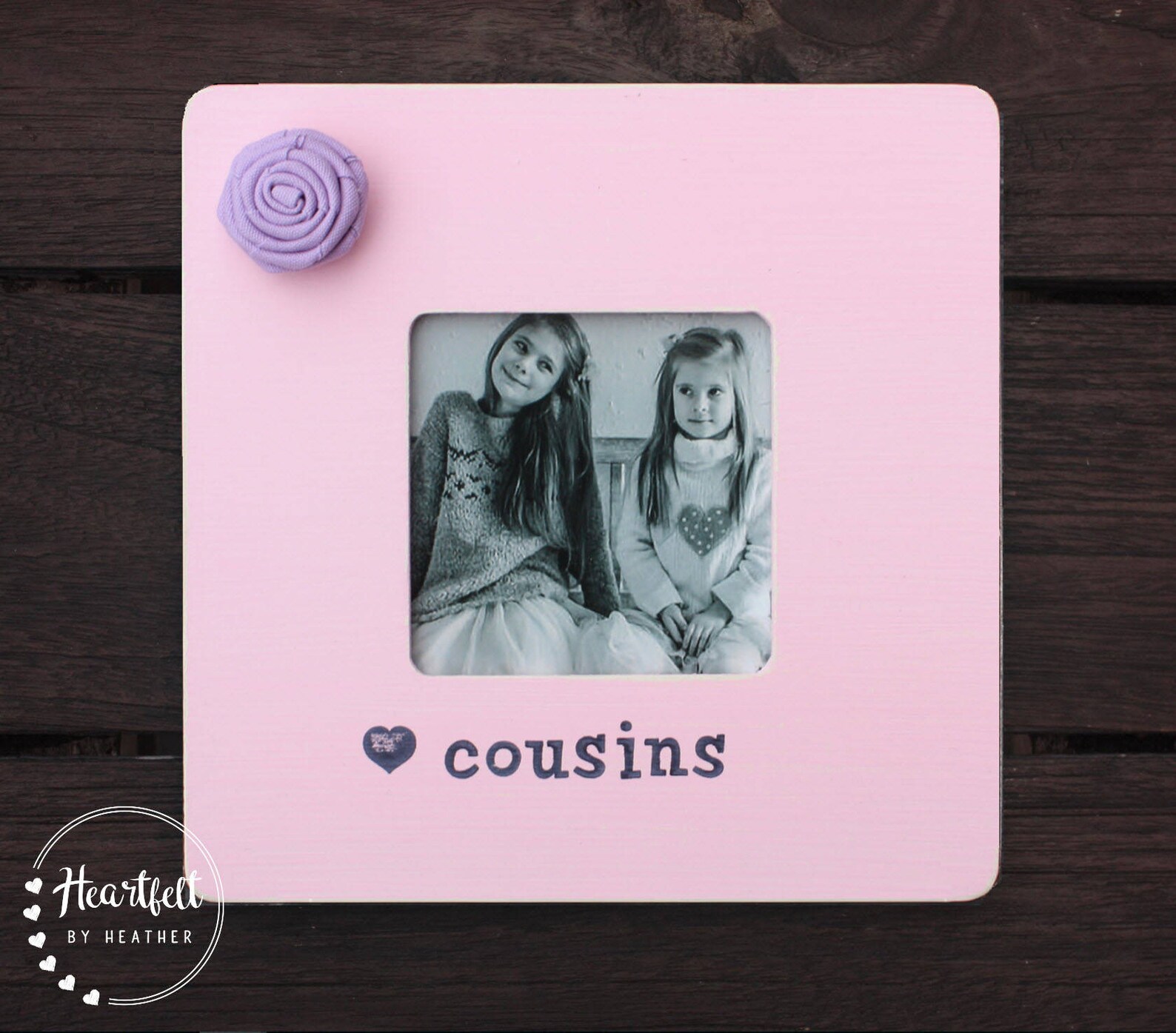 Personalized Cousin Picture Frame – Hand-painted, Custom Colors - Etsy