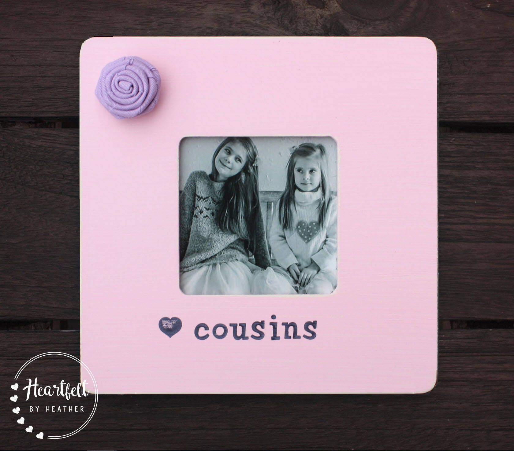Personalized Cousin Picture Frame – Hand-painted, Custom Colors - Etsy
