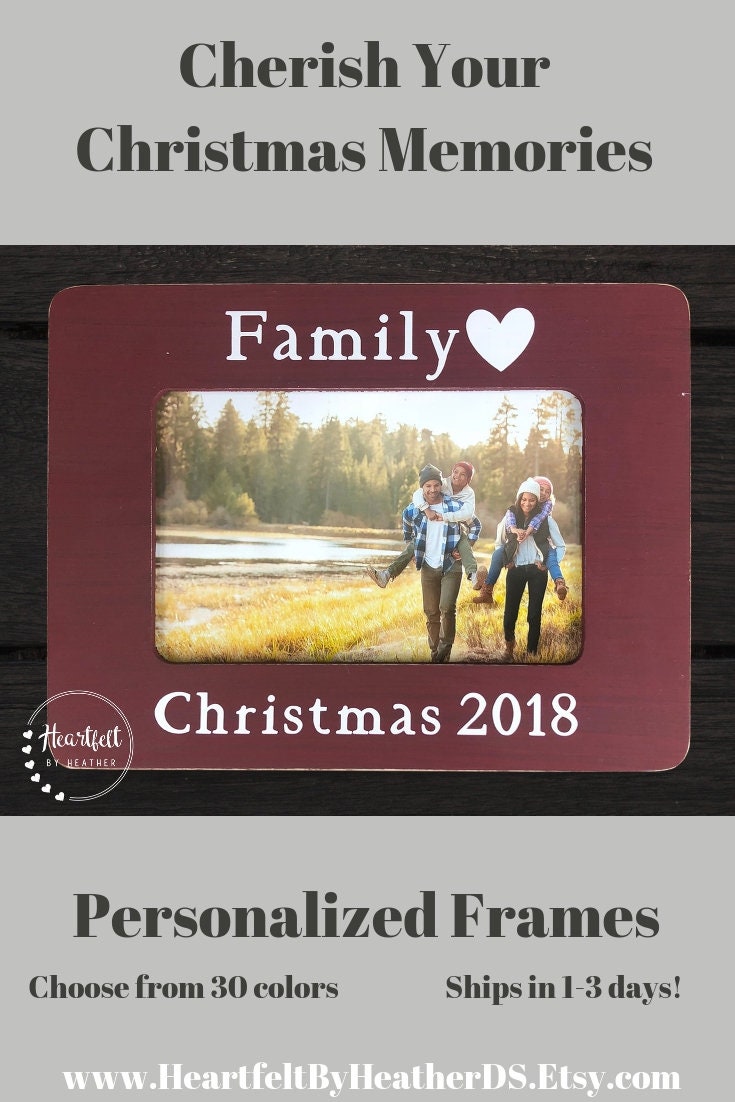 Personalized Family Christmas Photo Frame - Custom Keepsake Gift - Etsy