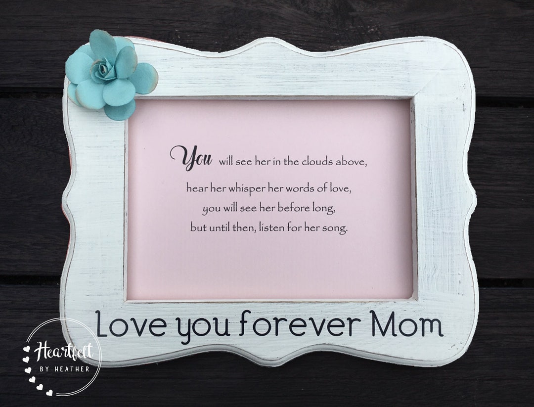 Memorial Picture Frame for Mom – Personalized Poem Gift - Etsy