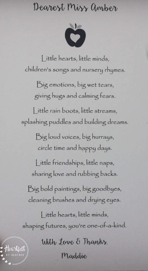 Thank You Teacher Poems From Parents