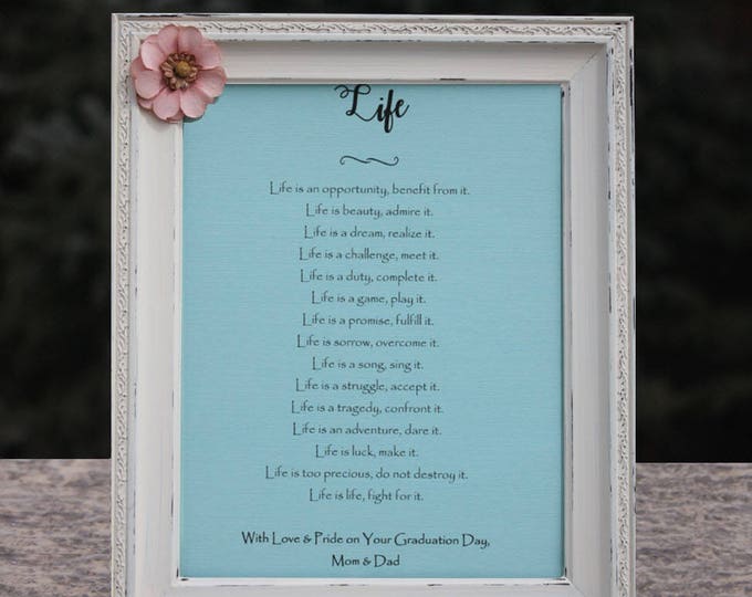 Personalized Graduation Poem Gift, Distressed Picture Frame - Etsy Canada