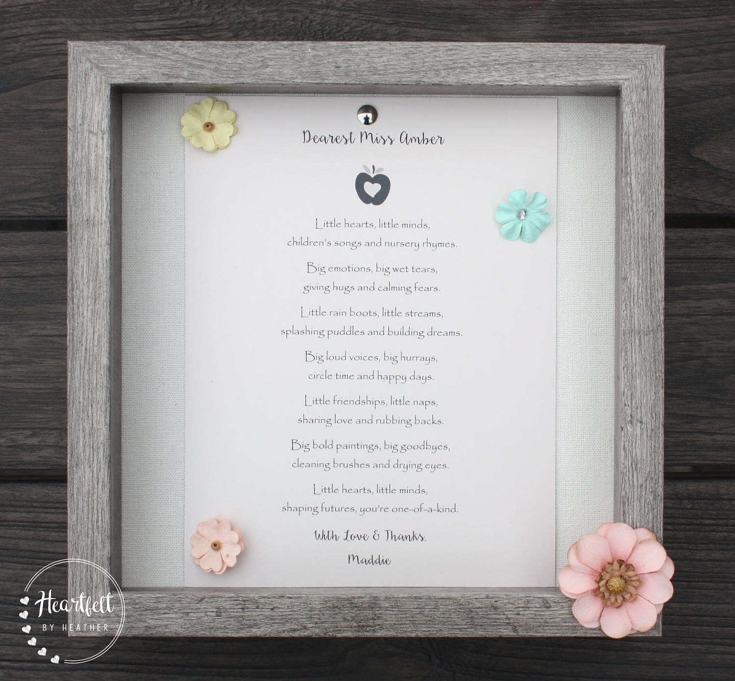Preschool Teacher Thank You Gift Daycare Provider Poem - Etsy