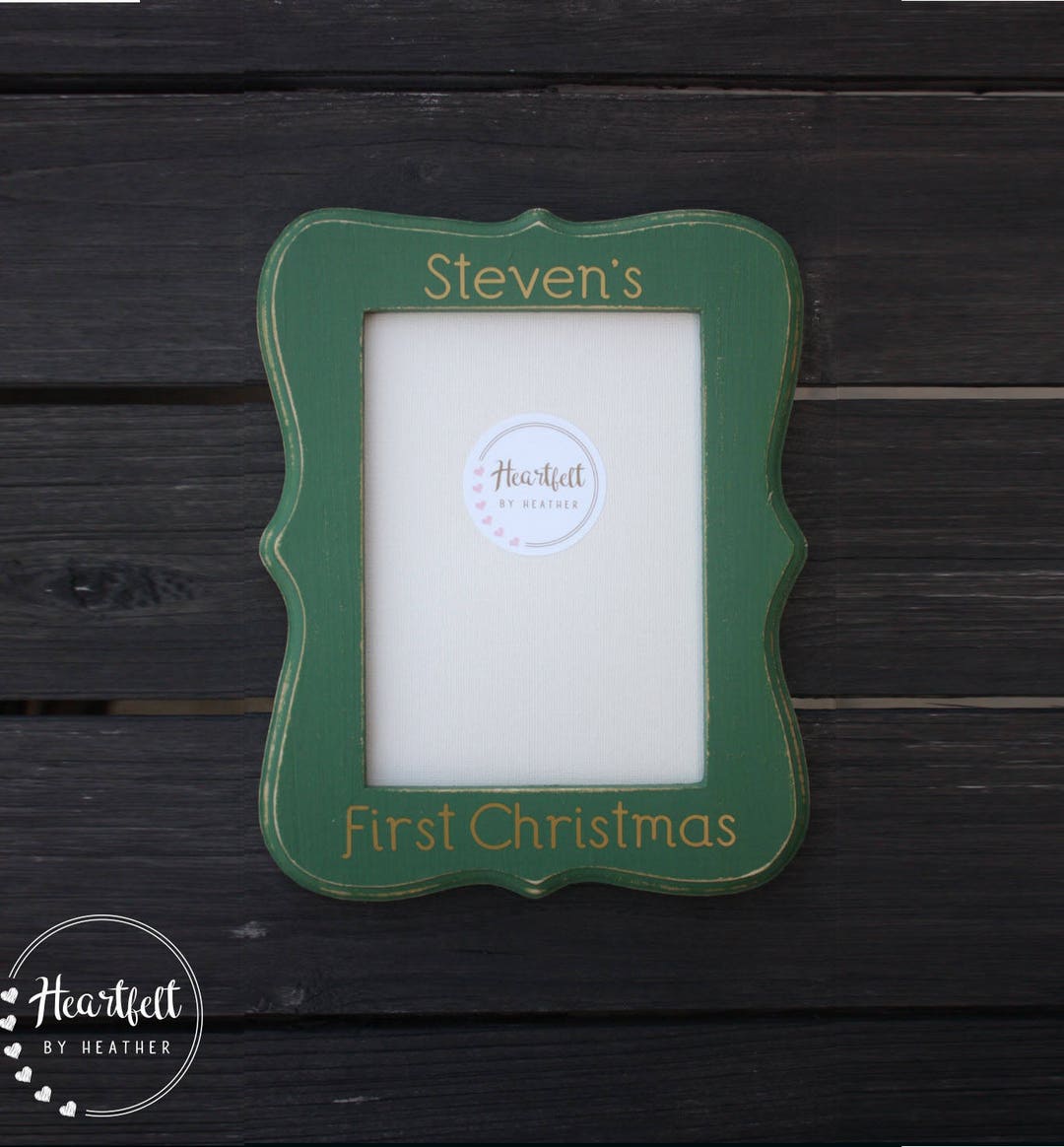 Baby's First Christmas Frame Personalized Picture Frame Baby Holiday ...