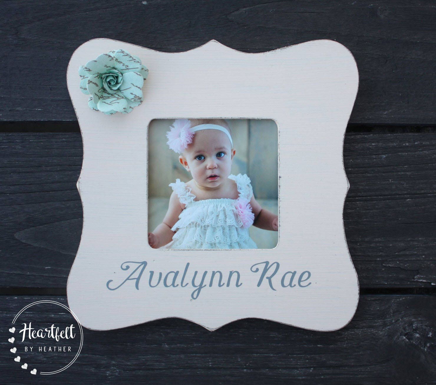 Custom Baby Picture Frame – Rustic Nursery Decor, Personalized Gift - Etsy
