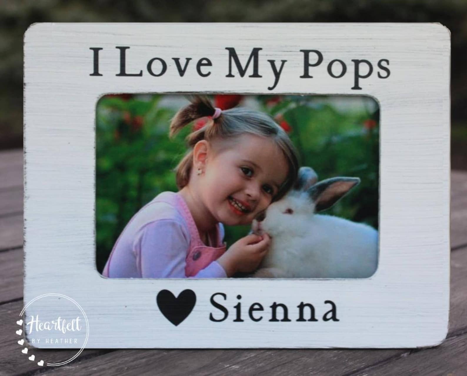 Personalized "i Love My Pops" Picture Frame – Rustic Grandpa Gift - Etsy