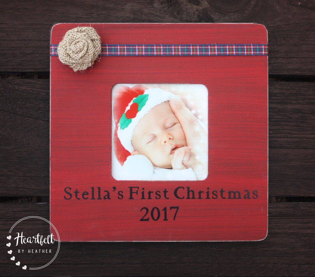 Baby's First Christmas Frame Personalized Picture Frames Christmas ...