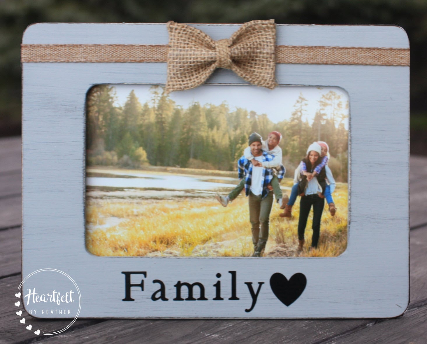 Personalized Family Picture Frame – Hand-painted Wood, Custom Vinyl - Etsy