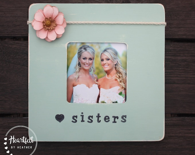 Engraved Sisters Wooden Photo Frame 4x6 5x7 Gifts Ideas & for Mother's ...