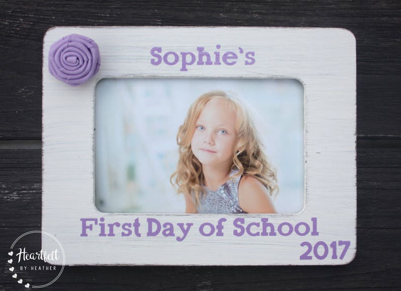 Custom First Day of School Photo Frame Personalized Back to - Etsy