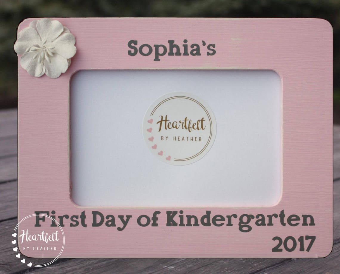First Day of Kindergarten Frame Personalized Picture Frame First Day of ...