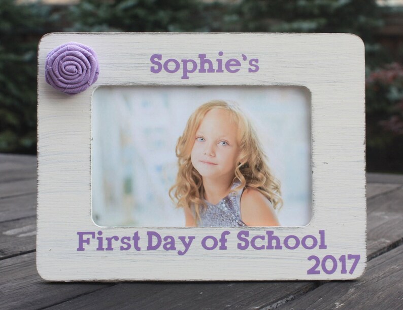 Custom First Day of School Photo Frame Personalized Back to - Etsy