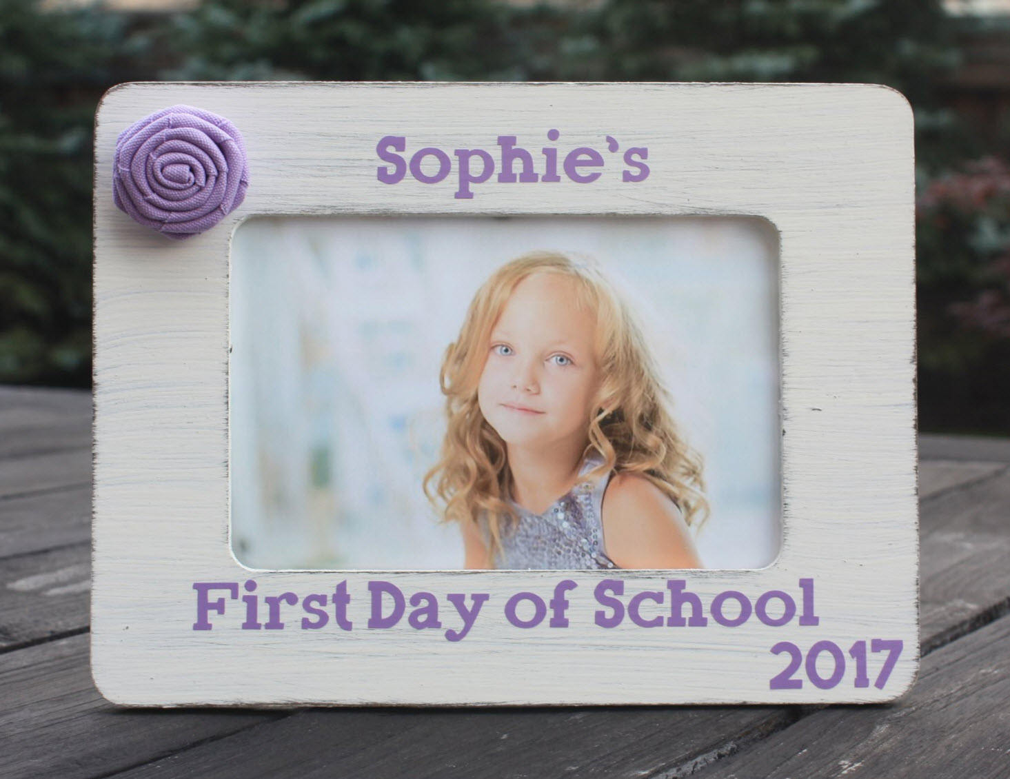 Custom First Day of School Photo Frame Personalized Back to | Etsy