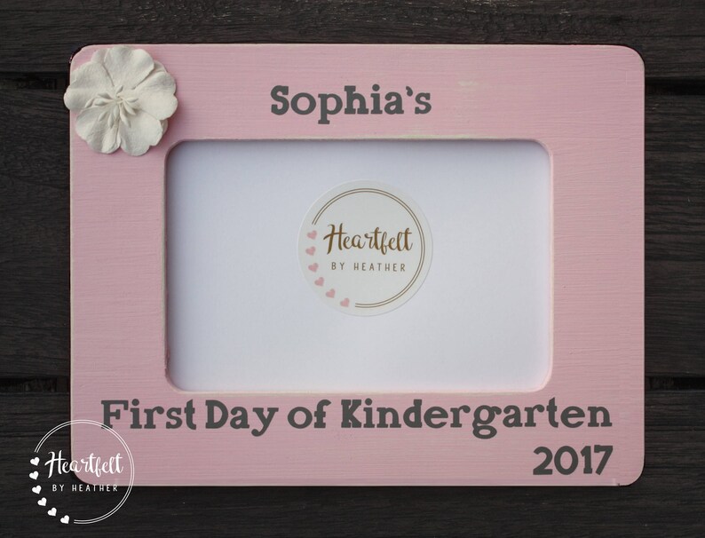 First Day of Kindergarten Frame Personalized Picture Frame First Day of ...