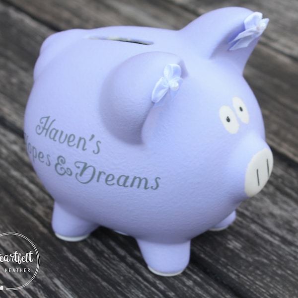 Purple Piggy Bank - Etsy