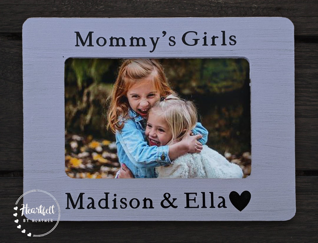 Mommy's Girls Picture Frame - Personalized Frame From Daughters - Mommy ...