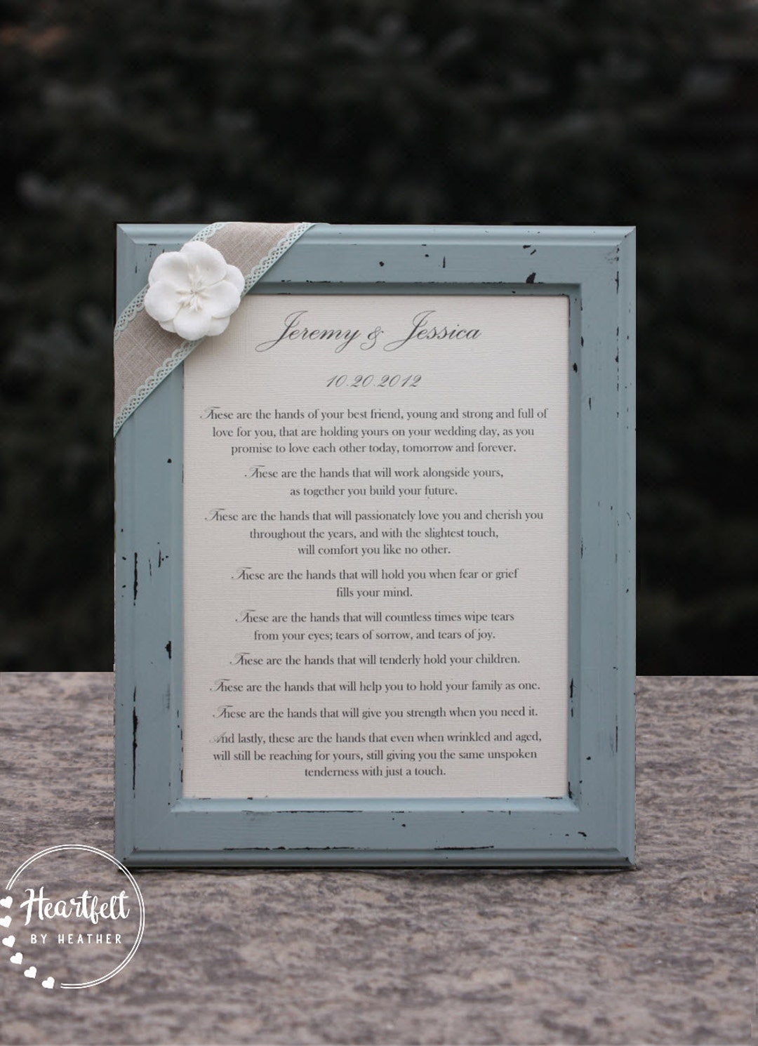 Wedding Blessing Poem - Personalized Wedding Gift for Bride, Groom From ...