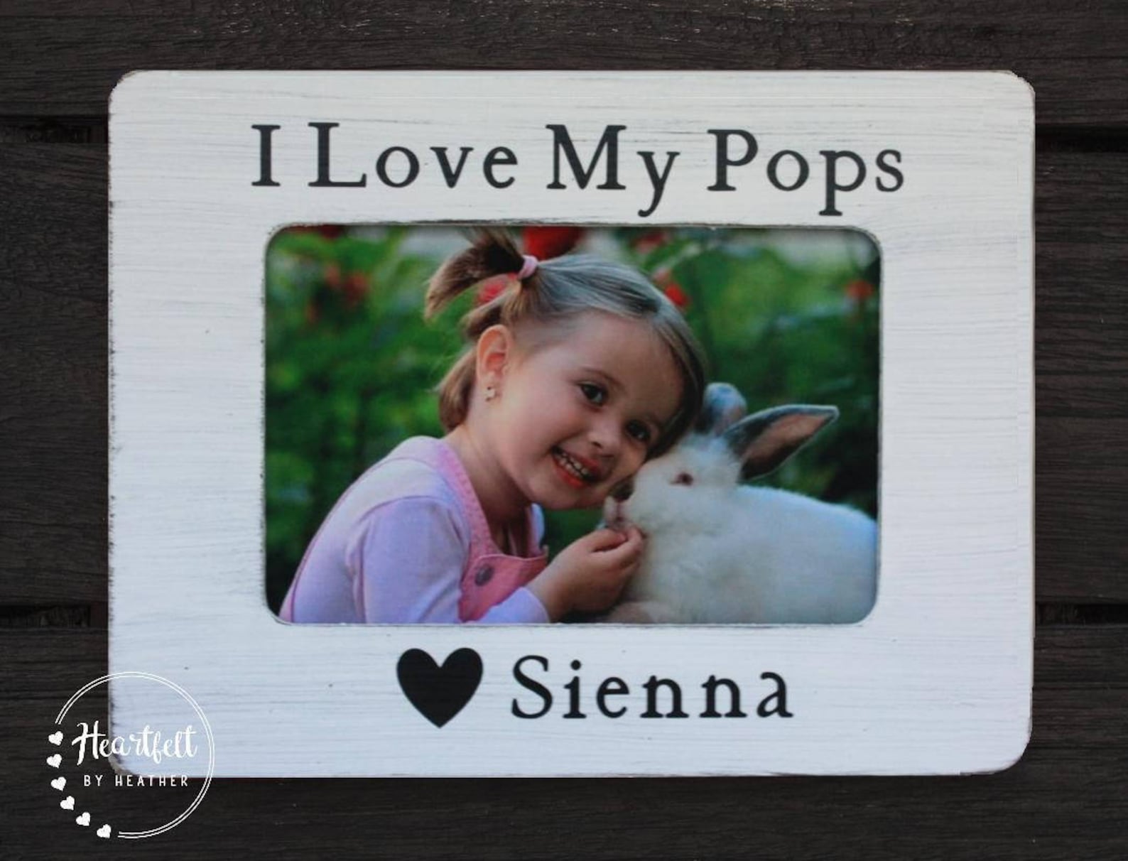 Personalized "i Love My Pops" Picture Frame – Rustic Grandpa Gift - Etsy