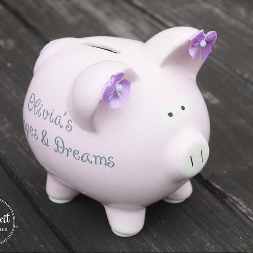 Personalized Piggy Bank Custom Piggy Bank Unique Baby Gift - Etsy