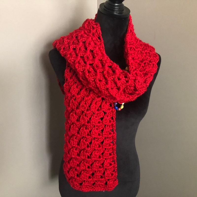 Red Scarfs - Etsy