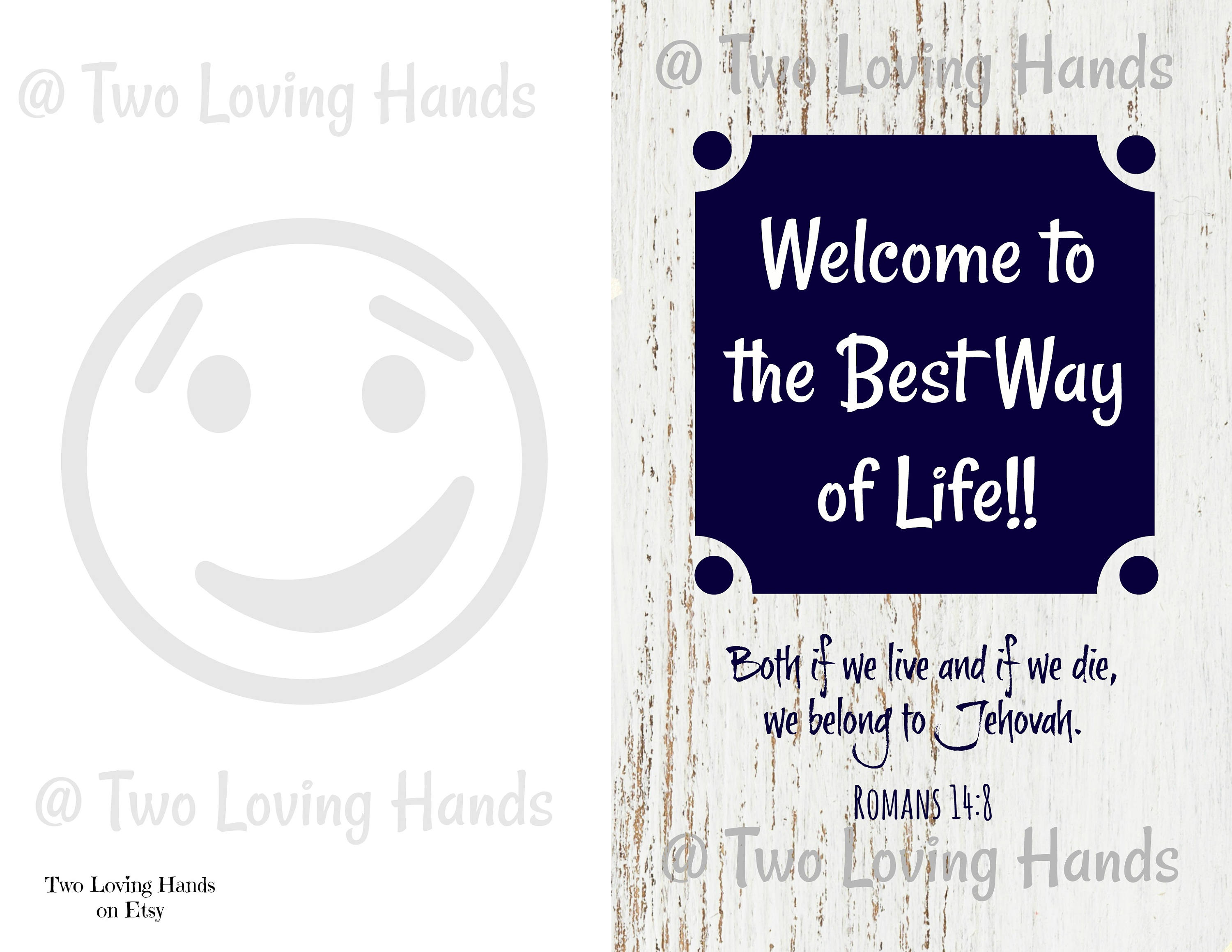 Welcome to the Best Way of Life, Digital File Only, Baptism Card, Jw ...