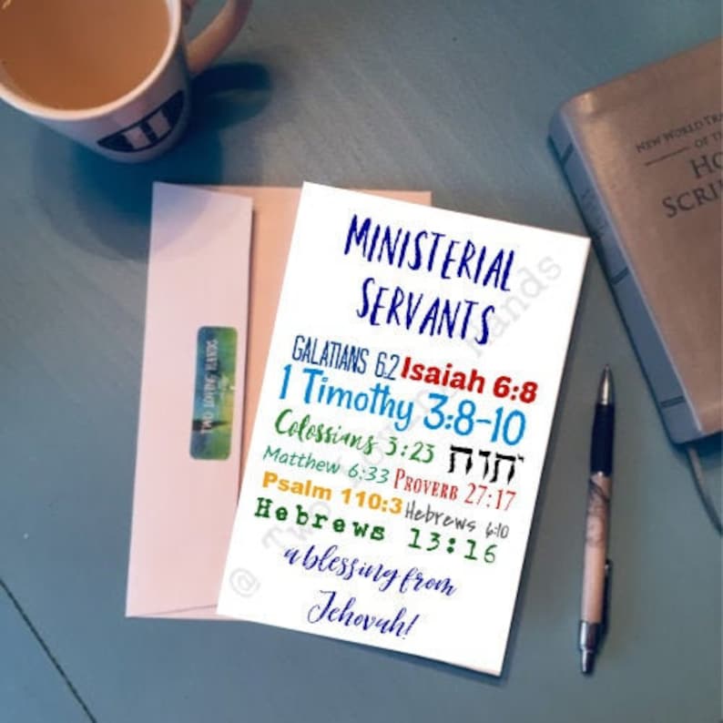 Ministerial Servants a gift from Jehovah jw card jw gifts | Etsy