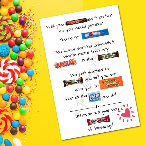 Jw Pioneer Candy - Etsy