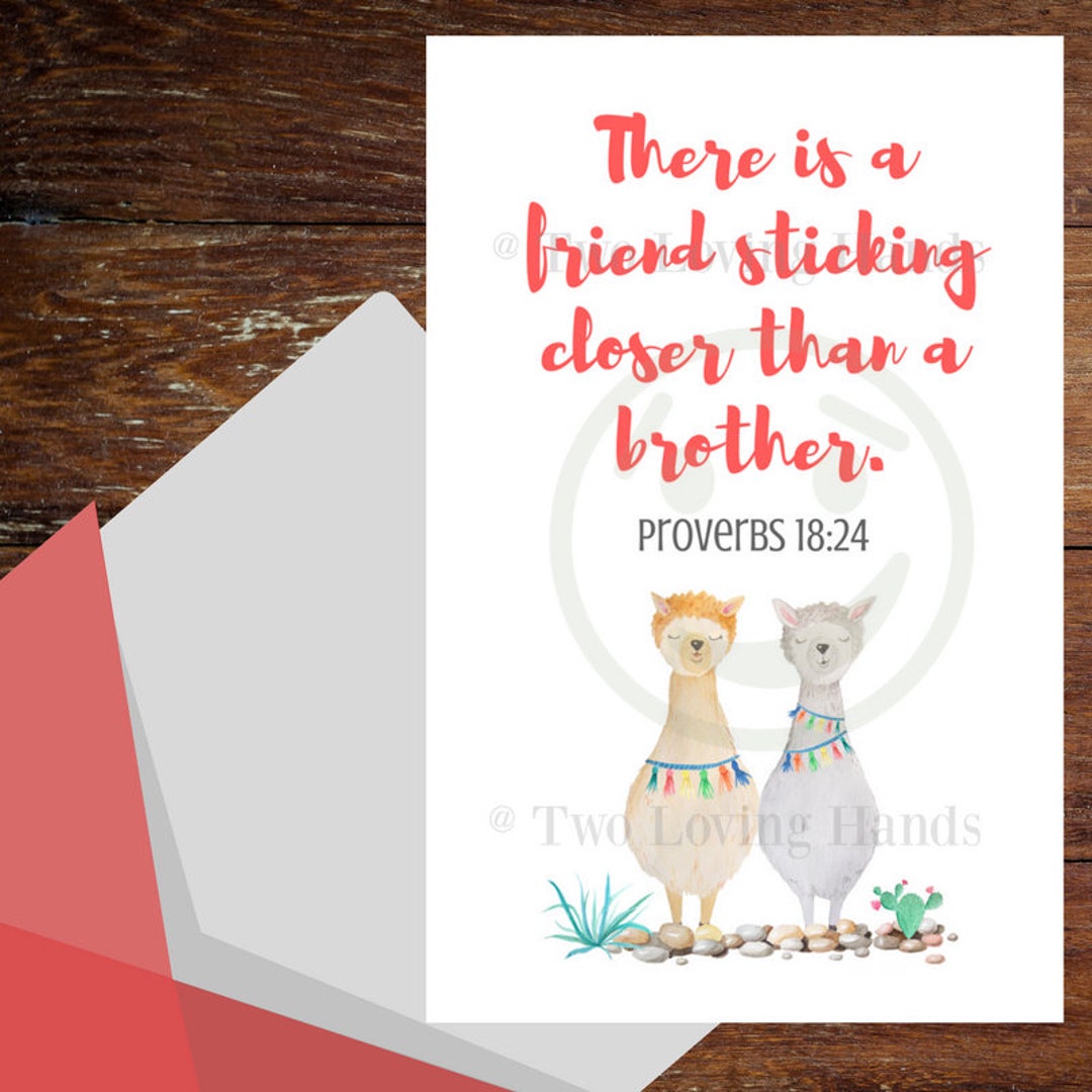There is a Friend Sticking Closer Than a Brother Proverbs - Etsy