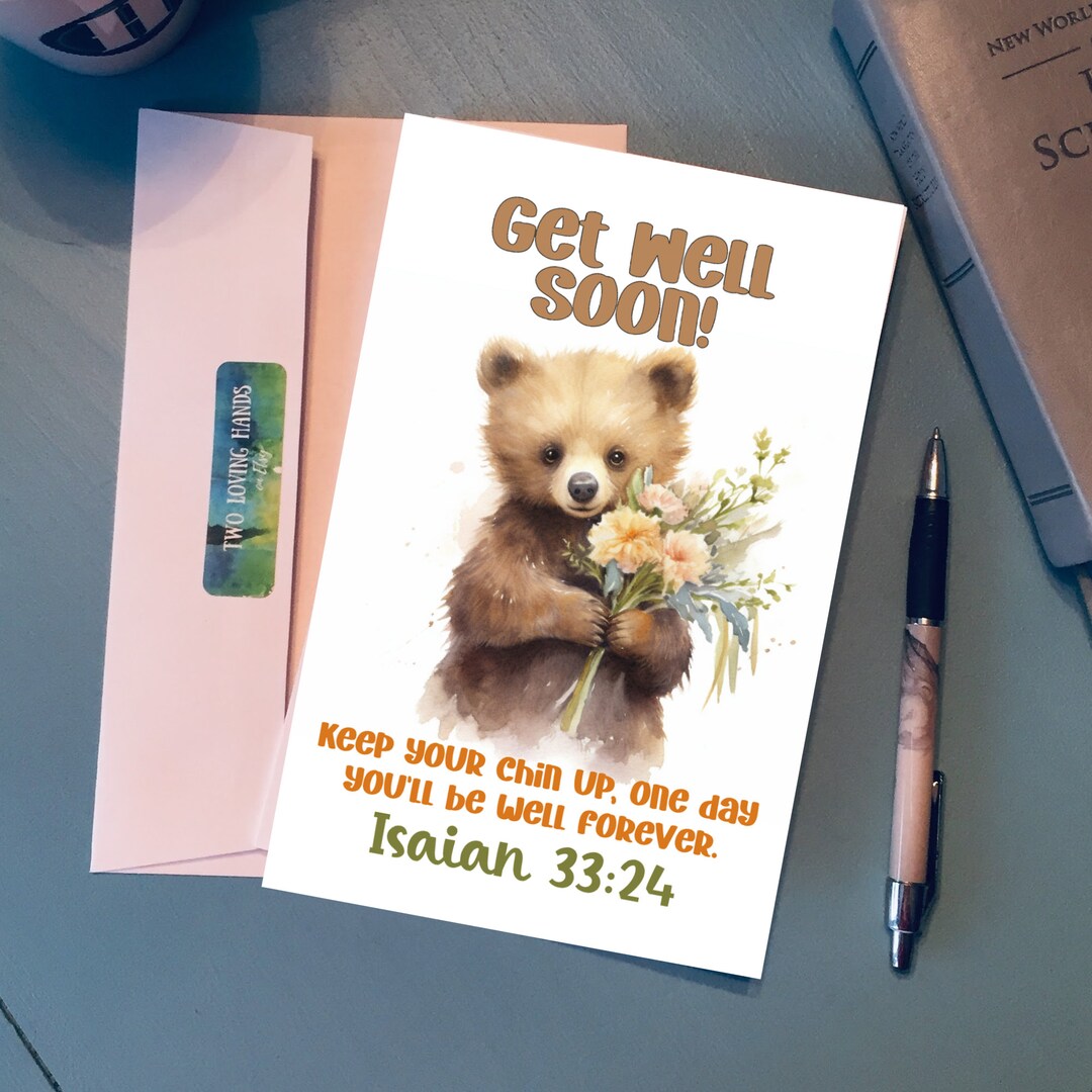 Get Well Soon Card, Encouragement Card, Thinking of You Card, Jw Gifts ...