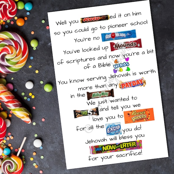 Candy Poems For Teachers