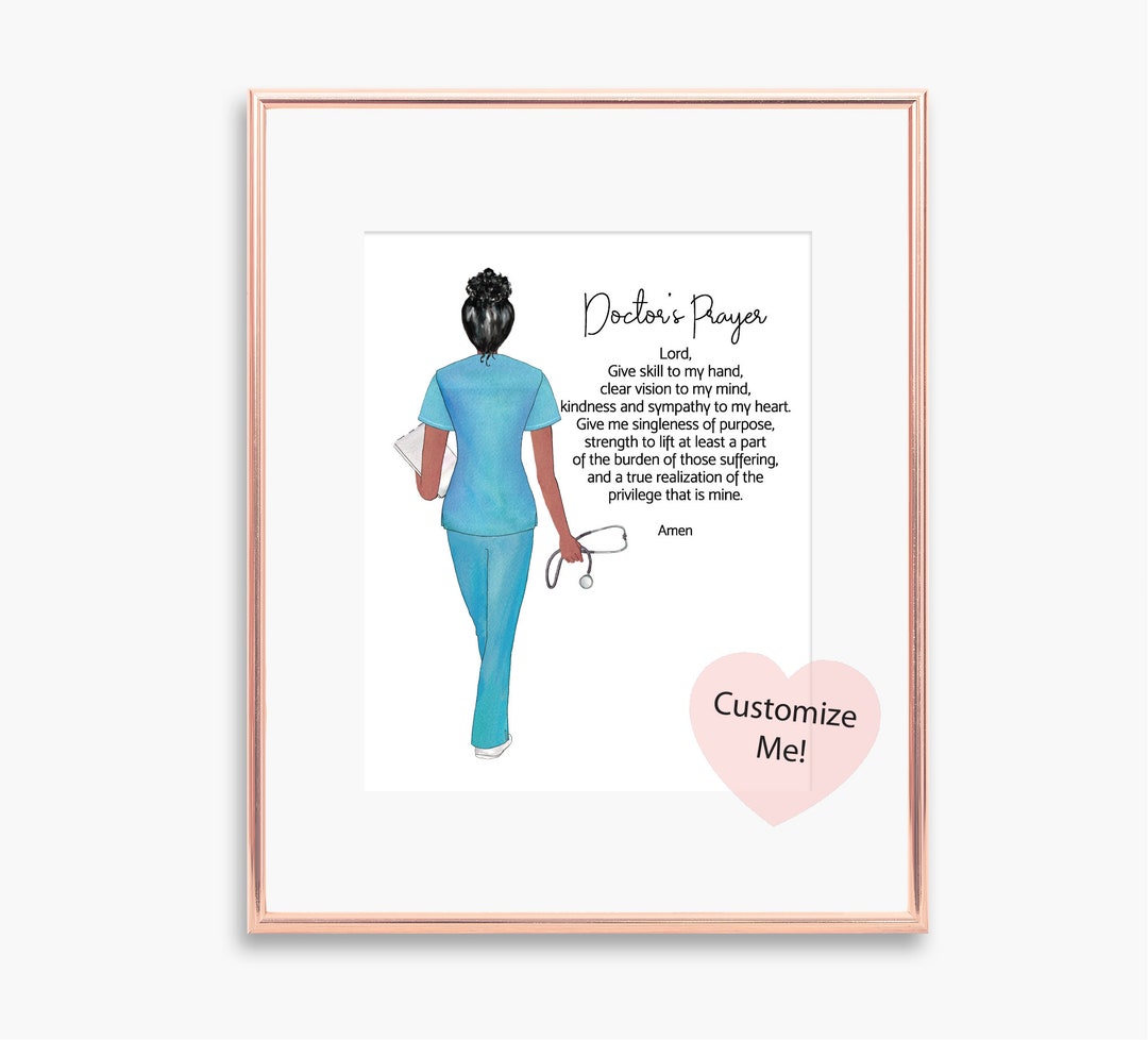 Doctors Prayer | Doctor Gift | Custom Graduation Gift | MD Wall Art ...