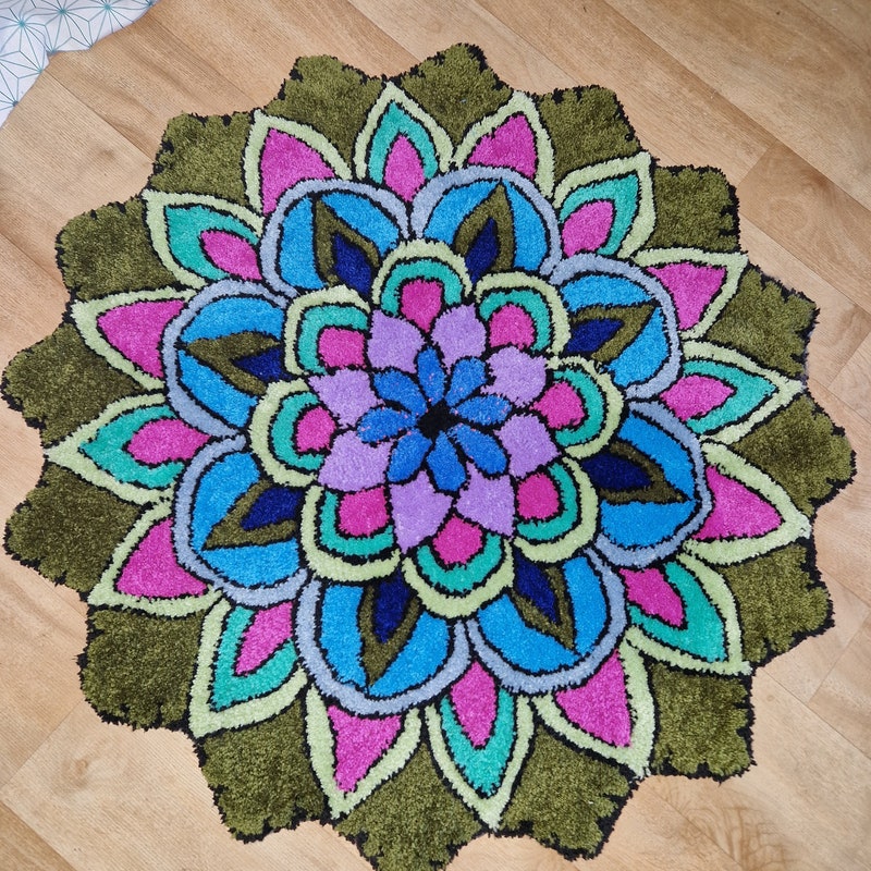 Mandala Bath Rug - Etsy