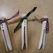 Wooden Clothespin Ornaments With Ribbon Scarfs and Hangers - Etsy