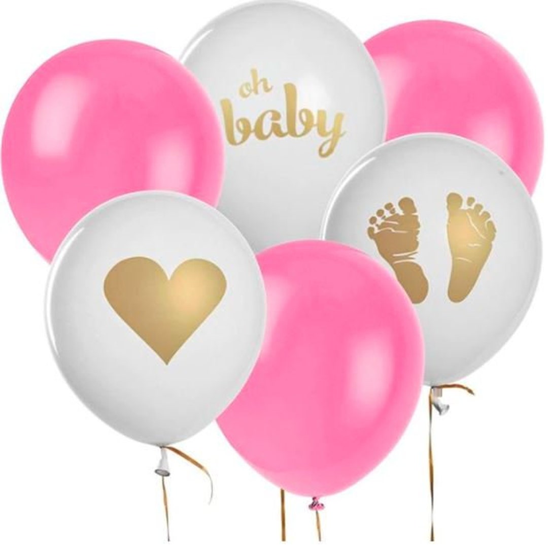 12 PACK Oh Baby Shower Balloons, Baby Shower Decor - Etsy