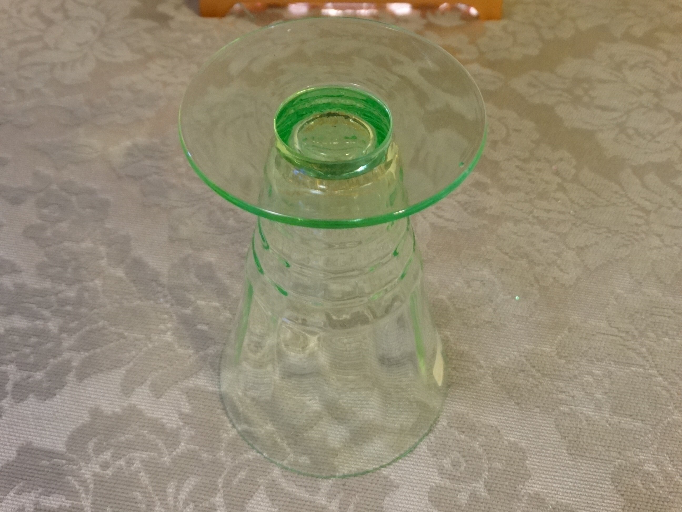 Vintage Cambridge Glass Company decagon Green - Etsy