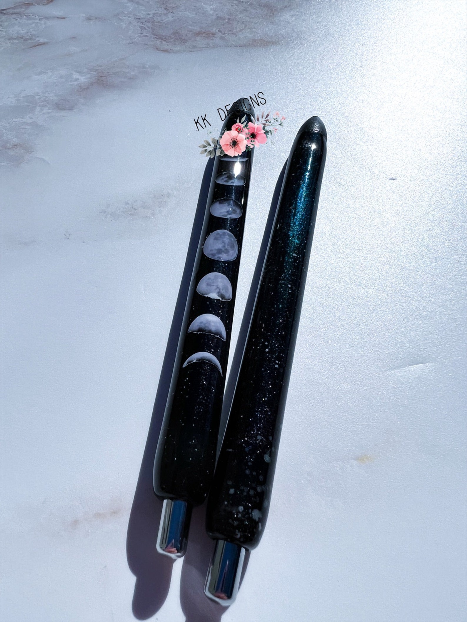 Phases of the Moon Glitter Pen, Galaxy Custom Glitter Pen, Outer Space ...