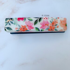 Watercolor Pink and Orange Flower Stapler, Teacher Gift, Office Gift ...