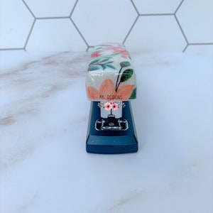 Watercolor Pink and Orange Flower Stapler, Teacher Gift, Office Gift ...