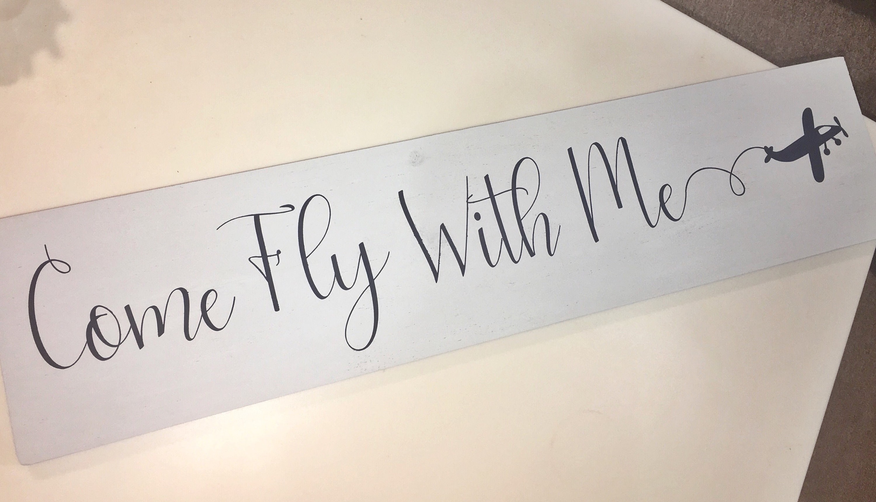 Come Fly With Me Airplane Sign, Rustic Nursery Decor - Etsy