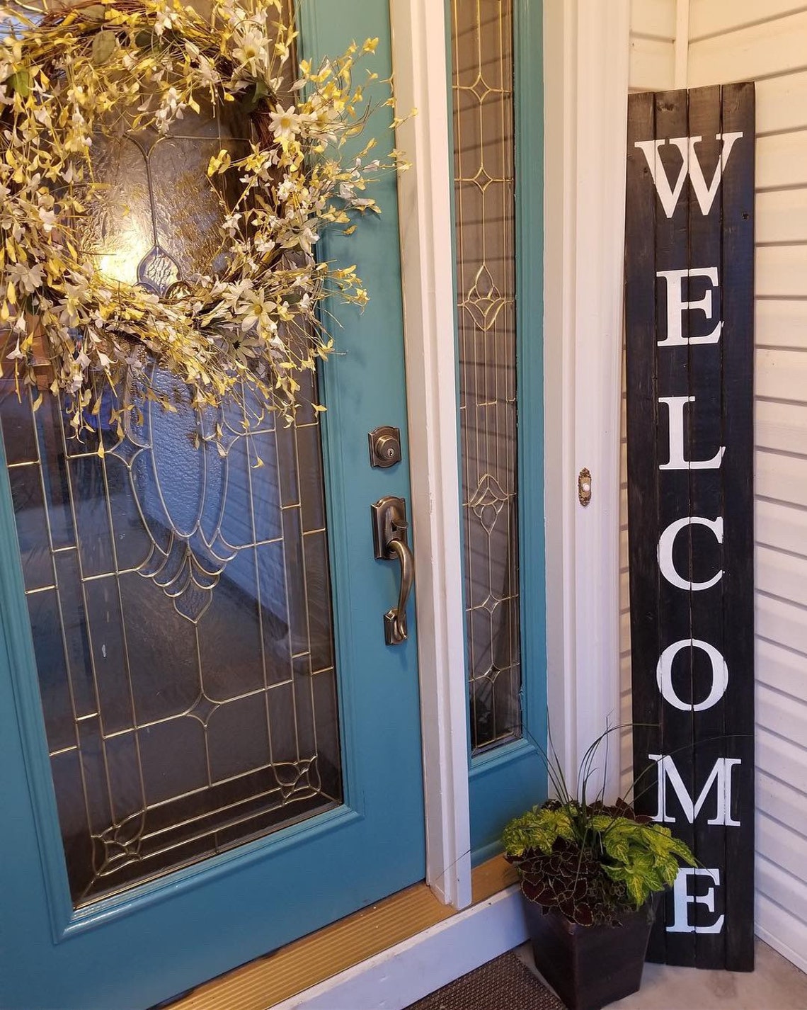 Welcome Sign. Front Porch Welcome Sign. Rustic Welcome Wood | Etsy
