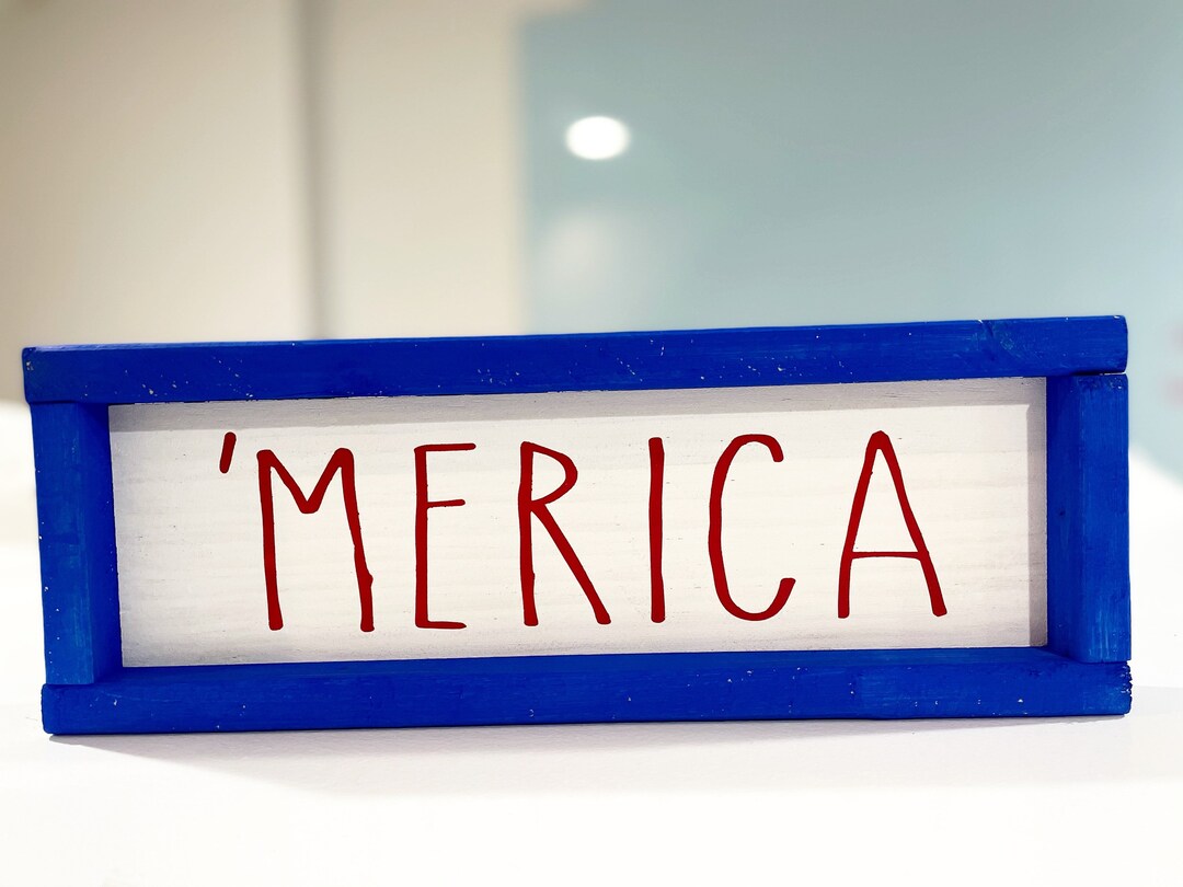 America Sign. 'merica Sign. Fourth of July Decor. Labor Day Decor ...