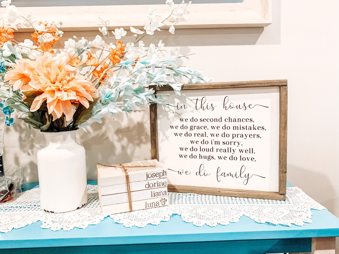 In This House Quote. Home Decor. Rustic Home Decor. Sayings and Quotes ...