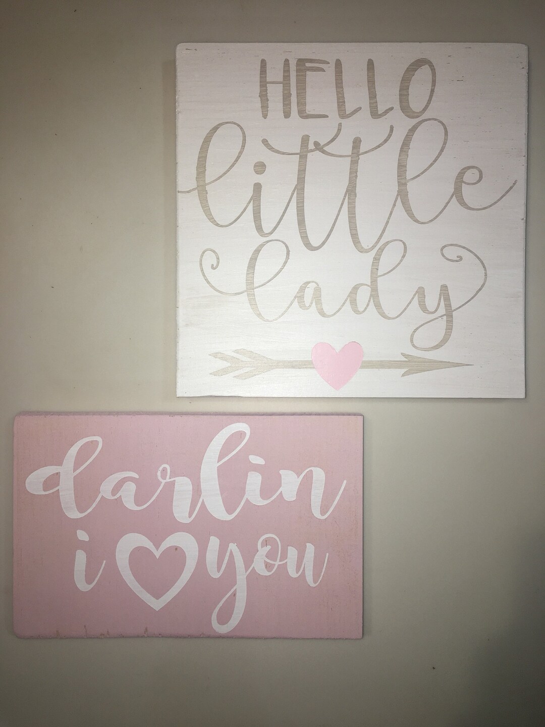 Rustic Nursery Sign: Darlin' I Love You, Baby Room Decor - Etsy