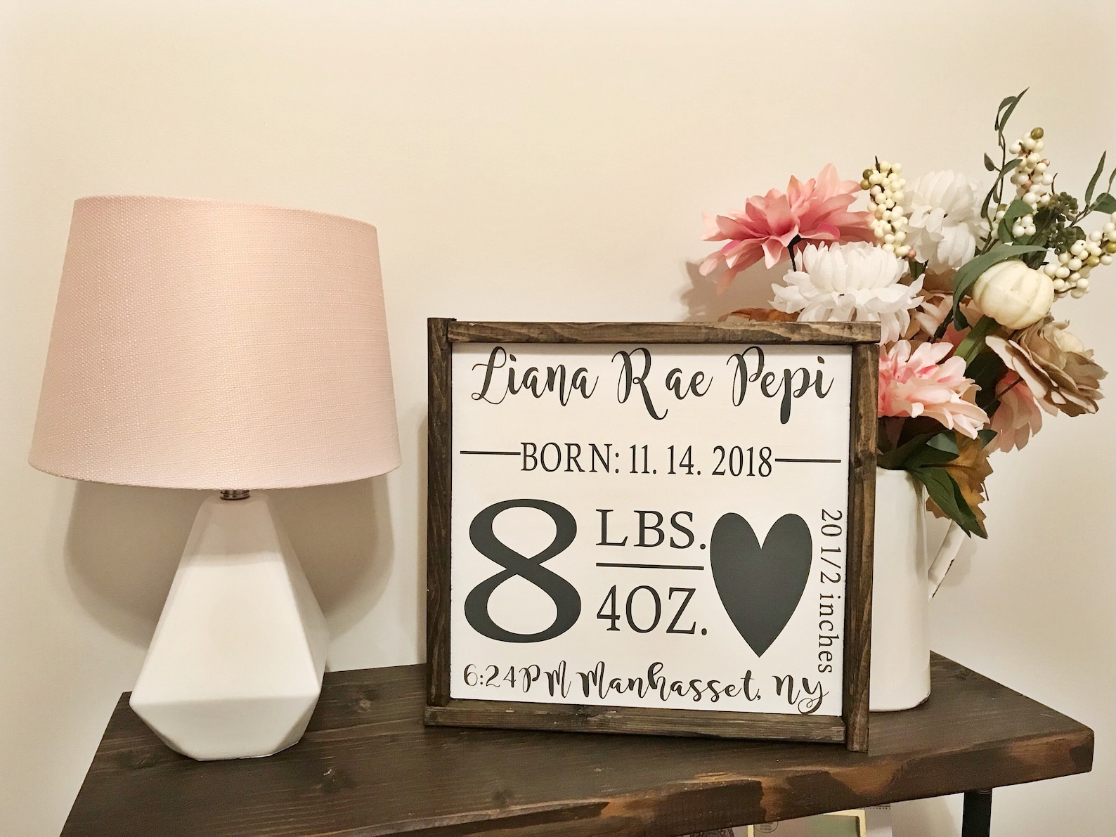 Personalized Baby Gift. Baby Sign. Customized Baby Info Sign. Nursery ...