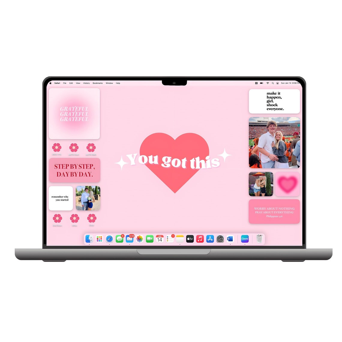 MacBook Home Screen Kit Pink - Etsy