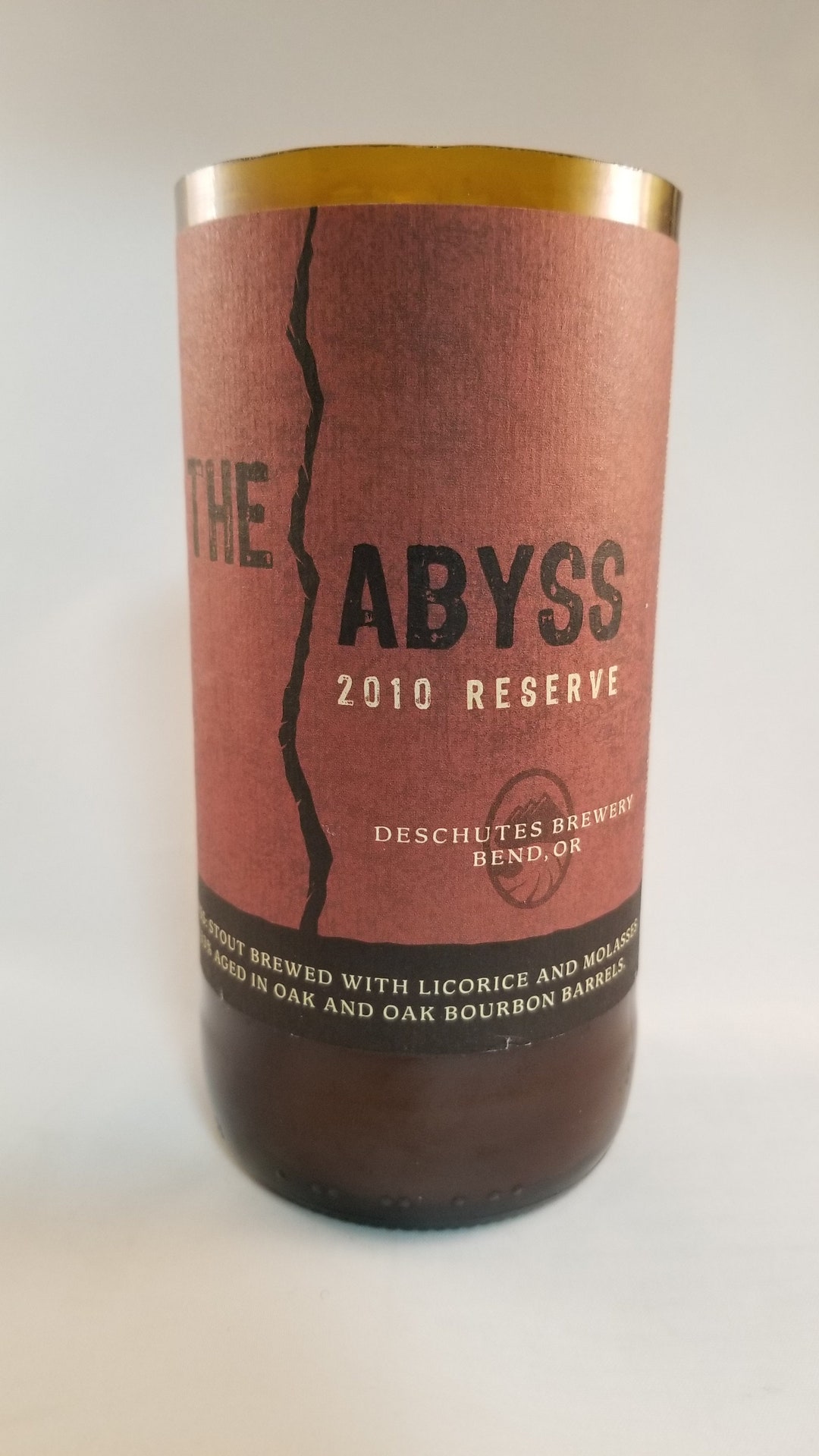 22 Oz Deschutes the Abyss Beer Bottle Candle Vanilla/bourbon Scent - Etsy