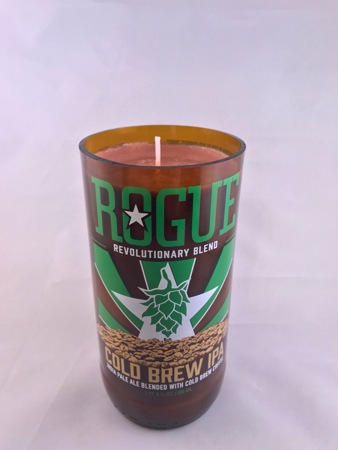 22 Oz Rogue Cold Brew IPA Beer Bottle Candle Coffee Scent - Etsy