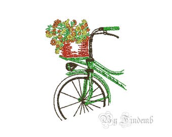 Bicycle embroidery | Etsy